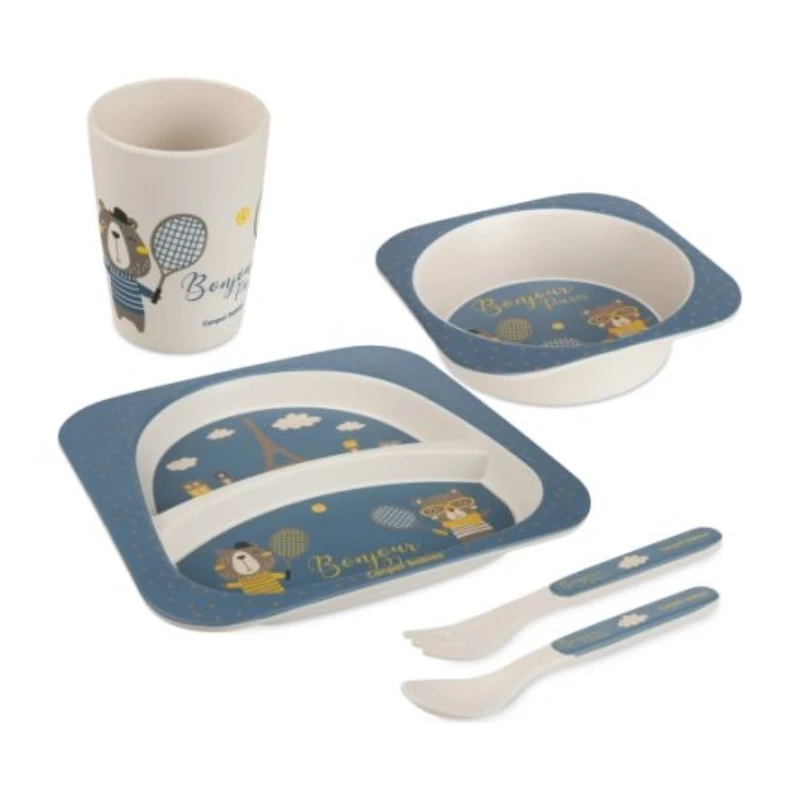 Canpol set za hranjenje Bonjour Pariz 5 delova, Blue