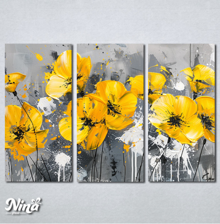 Slike na platnu Zuti apstrakni cvet Nina558_3