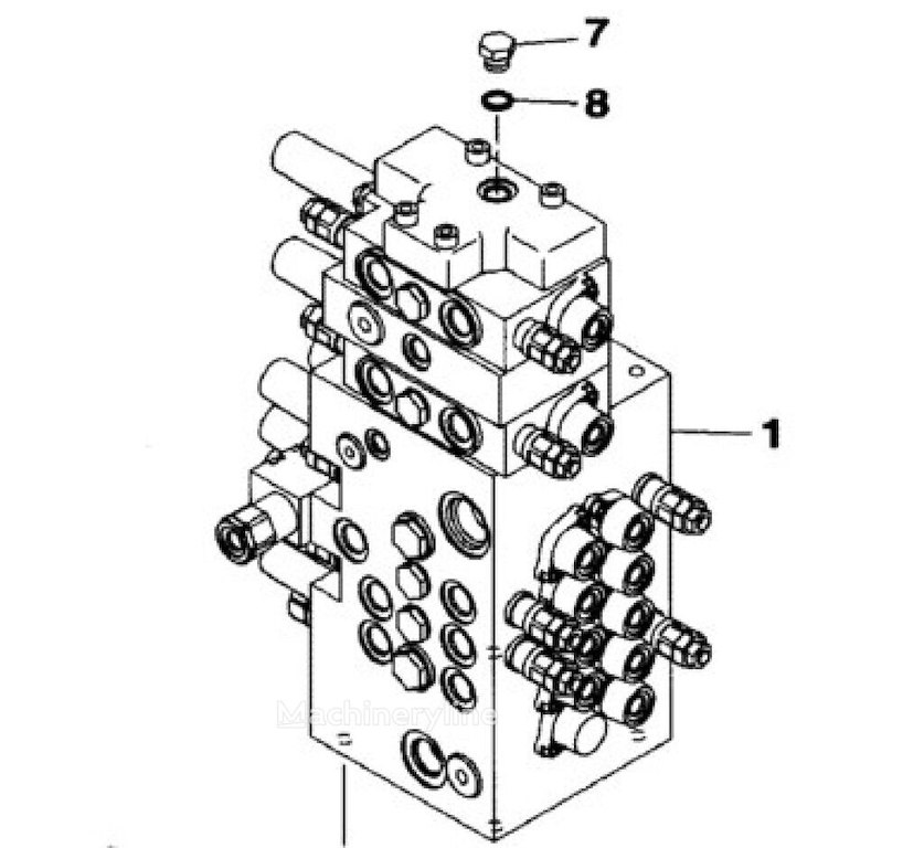 Case KAJ5076 hidraulični razvodnik za CX75SR CX80 bagera
