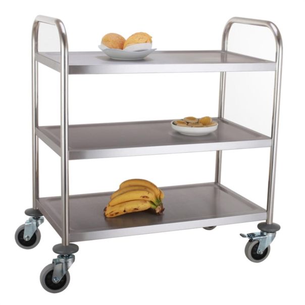 WIN Konobarska kolica Inox 3 etaže 84,5×52,5×94 cm