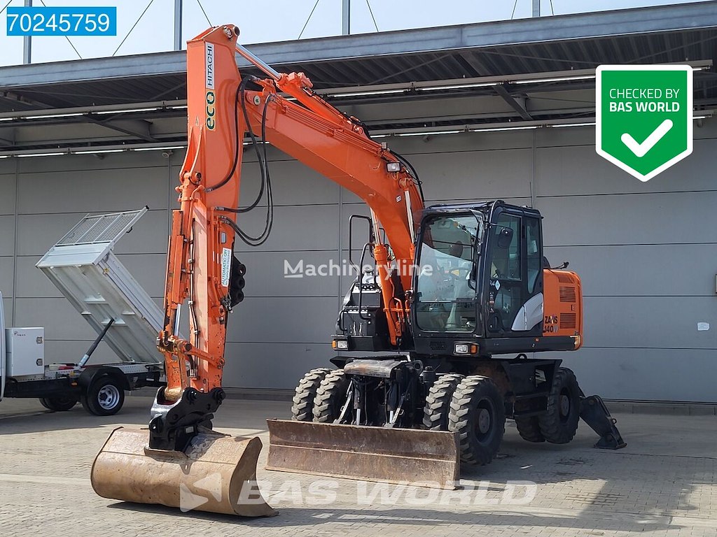 Hitachi ZX140 W -5B BLADE + OUTRIGGERS bager točkaš