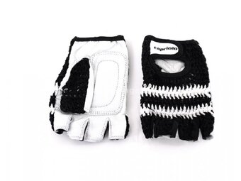 CAPRIOLO Sportske rukavice - retro crochet dizajn crne 185116-C