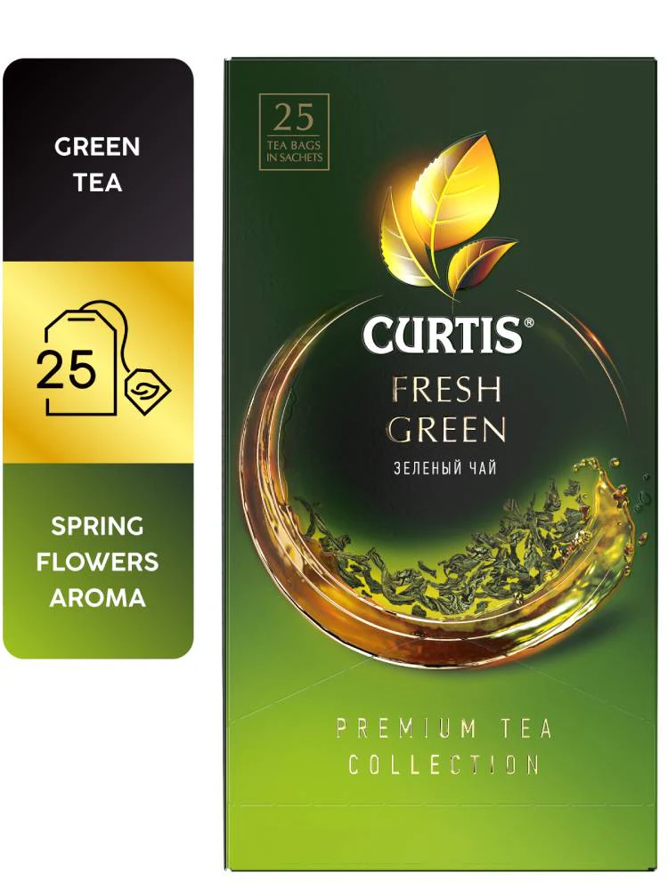 CURTIS Fresh Green - Zeleni čaj, 25 x 1,7g