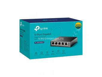 TP LINK Svič 10/100/1000 5-port TL-SG1005LP 4xPoE port 30W TL-SG1005LP