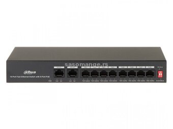 DAHUA PFS3010-8ET-65 10-Port Fast Ethernet Switch with 8-Port PoE