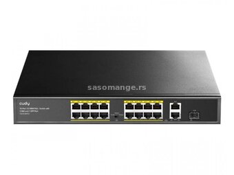 CUDY FS1018PS1 16-Port 10/100M PoE+ Switch with 1 Combo SFP Port