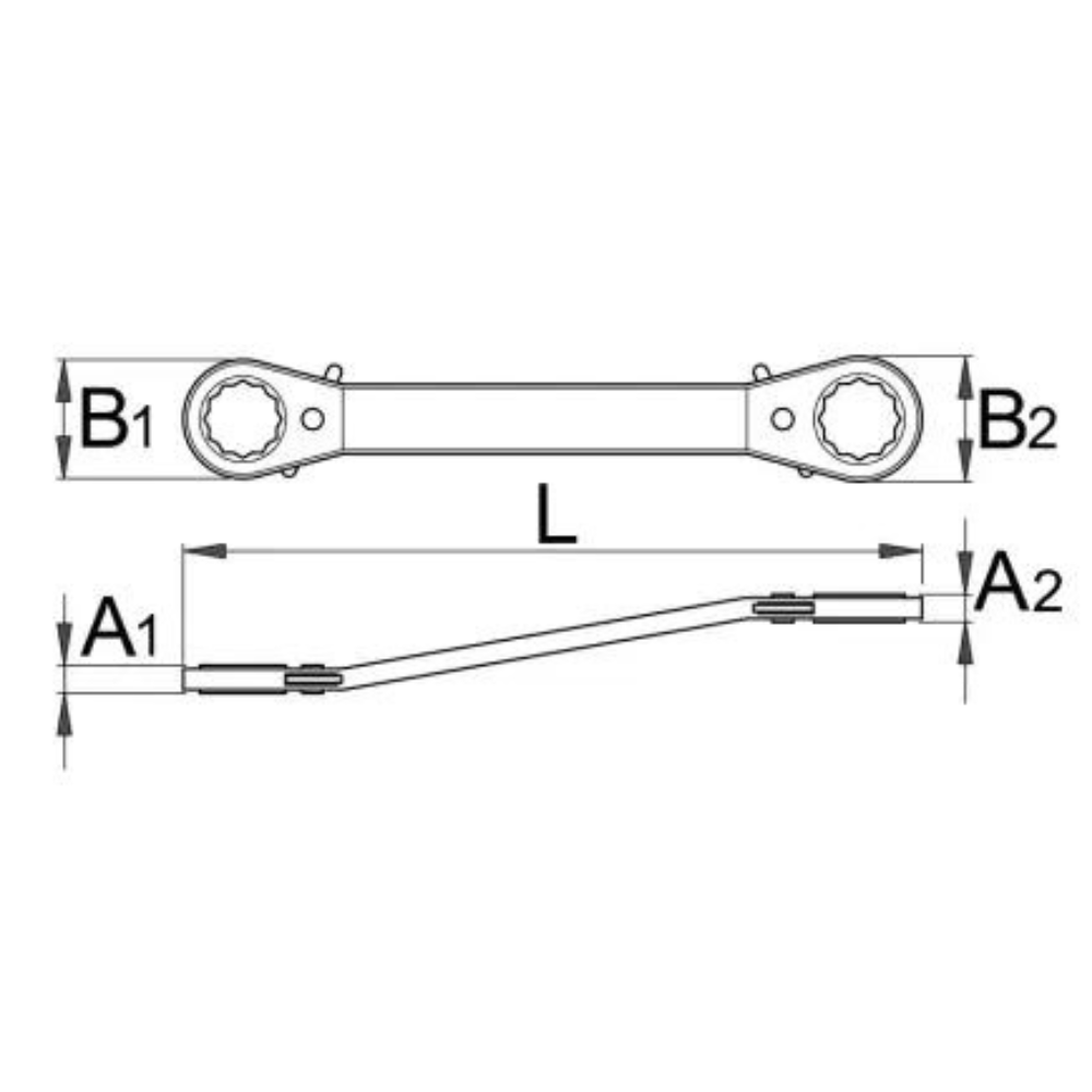 Unior – Ključ okasti sa čegrtaljkom 14×15 170/2 – 622857