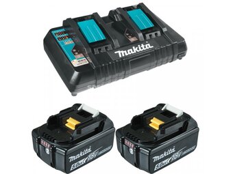 MAKITA SET 10 BL1850B 2 x 5Ah + DC18RD brzi dupli punjac 18 V