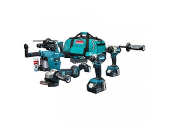 MAKITA Makita LXT set-DDF486Z+DTD153Z+DGA504Z+DHR243Z+punjač + 2 baterije + torba DLX4155TX1