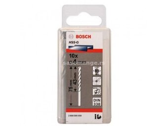 BOSCH Burgija za metal HSS-G, DIN 338 4 x 43 x 75 mm 1 komad