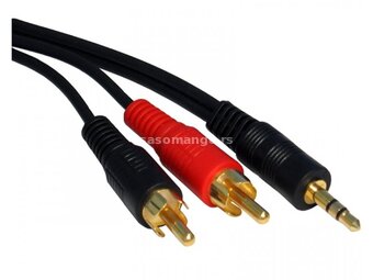 FAST ASIA Audio 3.5mm - 2xRCA 5m crni