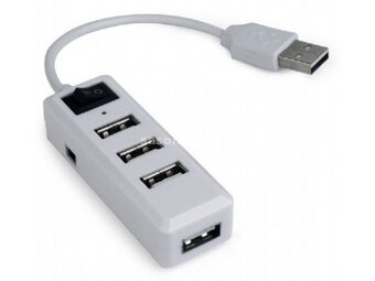 GEMBIRD UHB-U2P4-21 Gembird USB2.0 4-port HUB, sa prekidacem, white