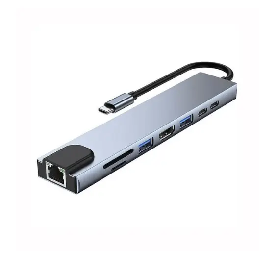 Adapter TIP C na HDMI+2xUSB3.0+TFSD+2xTIPC +R