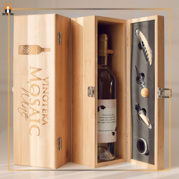 Brunello drveni vinski set * ne sadrži flašu vina