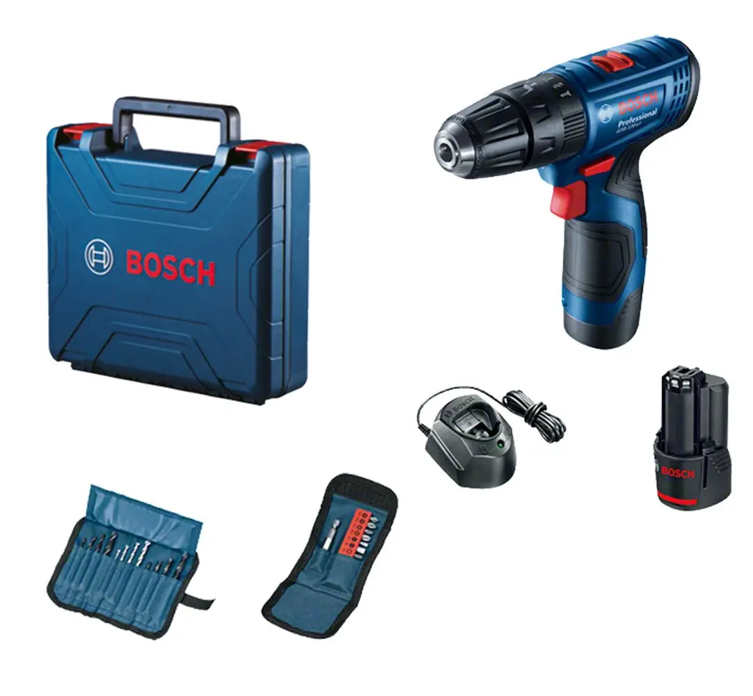 Bosch Akumulatorska vibraciona bušilica-odvrtač GSB 120-LI + 23-delni set pribora Profi kofer 2x2.0Ah 06019G8102