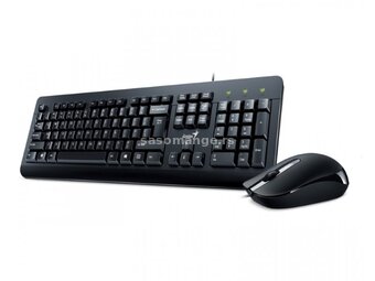 GENIUS KM-160 USB US crna tastatura+ USB crni miš