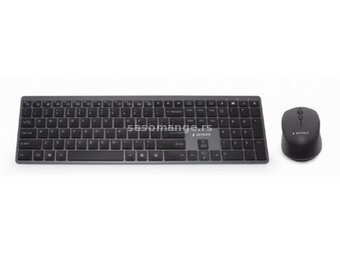 GEMBIRD KBS-ECLIPSE-M500 Gembird Backlight Pro Business Slim wireless desktop set, US layout, black