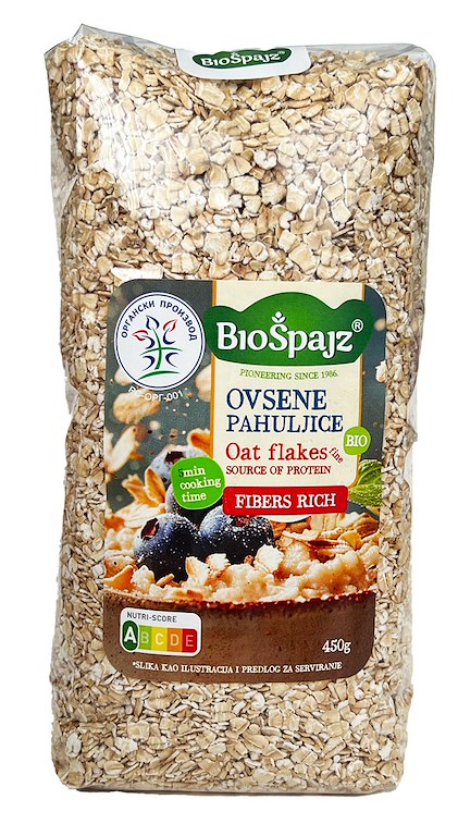 Ovsene pahuljice sitne (organski proizvod) 450 g Bio Špajz