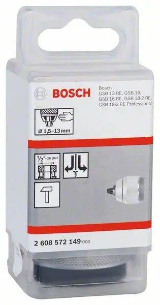 Bosch Brzostezna glava, hromirana 2608572149, 1,5-13 mm, 1/2" - 19