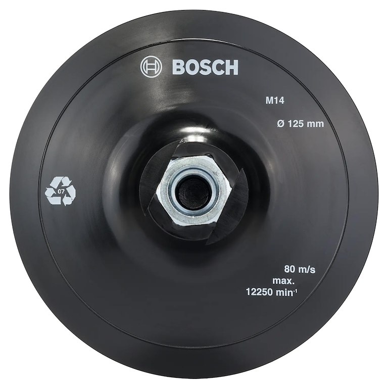 Bosch Potporni tanjir sa čičak trakom 125 mm 2608601077, 125 mm, 12.500 min-1