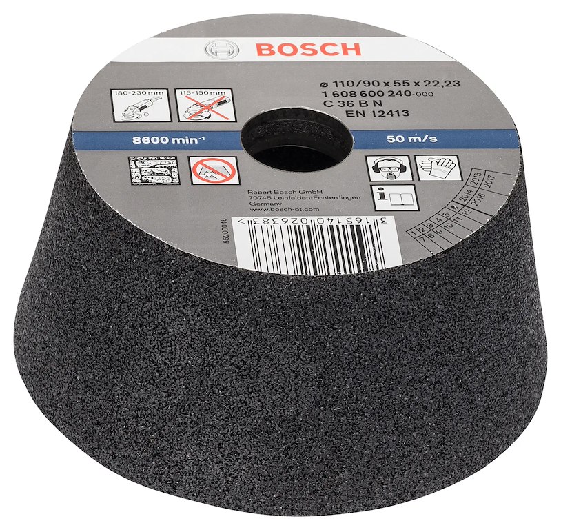 Bosch Brusni lonac, konusni-kamen/beton 1608600240, 90 mm, 110 mm, 55 mm, 38