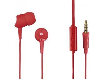 HAMA Slušalice+Mikrofon Za Smartfon, BASIC, Crvene