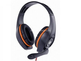 GEMBIRD GHS-05-O Stereo gejmerske slusalice sa mikrofonom+volume kontrolom 3.5mm ORANGE