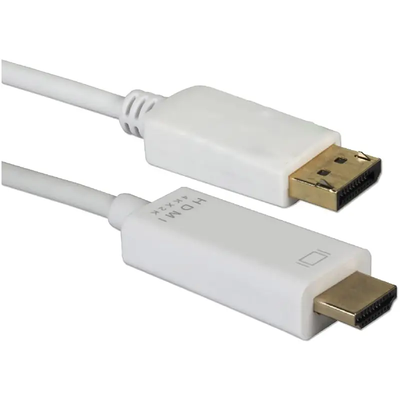 Kabl DP muški na HDMI muški, 1.8m, Beli