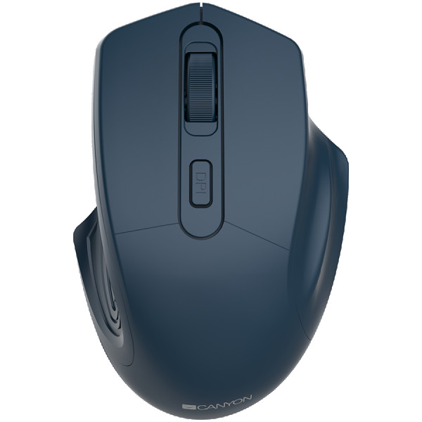 CANYON 2.4GHz Wireless Optical Mouse with 4 buttons, DPI 80012001600, Dark Blue, 115*77*38mm, 0.064kg ( CNE-CMSW15DB )