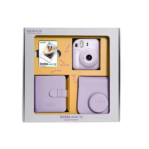 FUJIFILM Set Fotoaparat Instax Mini 12 + Album, Futrola i 10 filmova, Lavanda