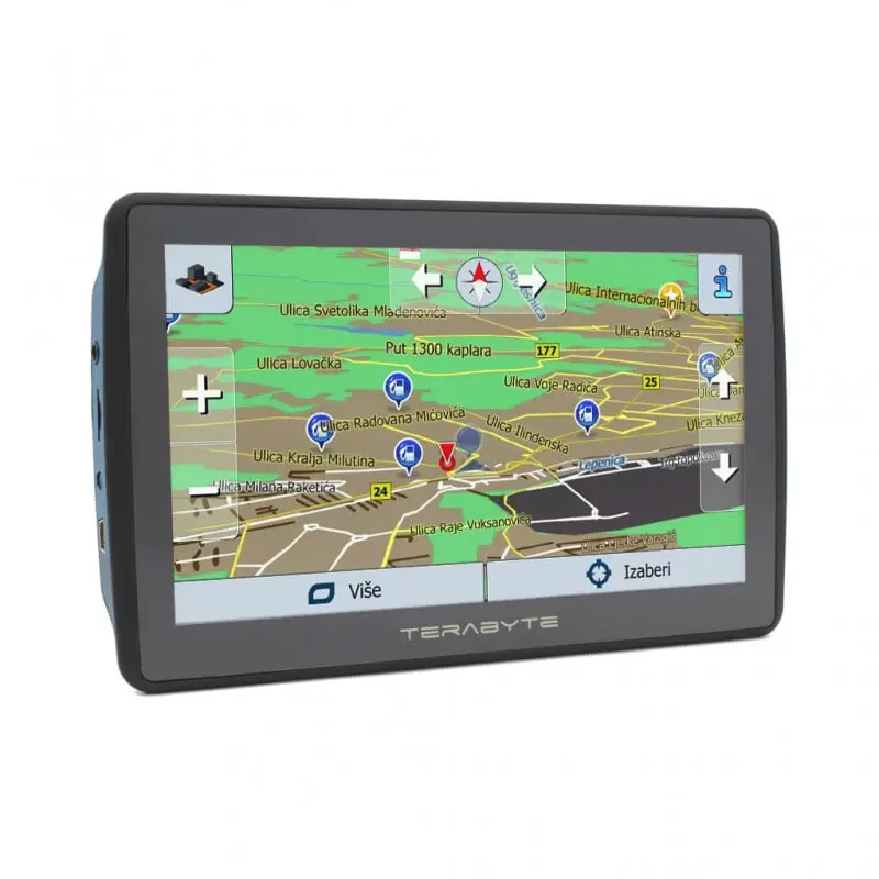 Terabyte G703 7 GPS navigacija, Crna