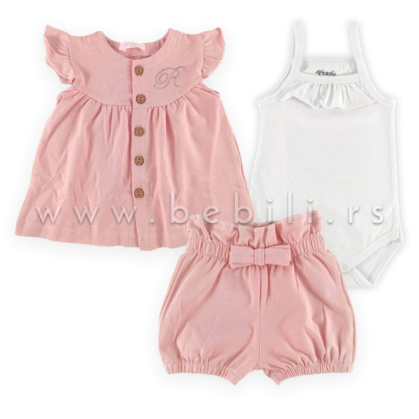 Ready Trodelni komplet za bebe Tami roze