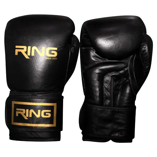 RING RS 3311-10 black rukavice 10 OZ kozne