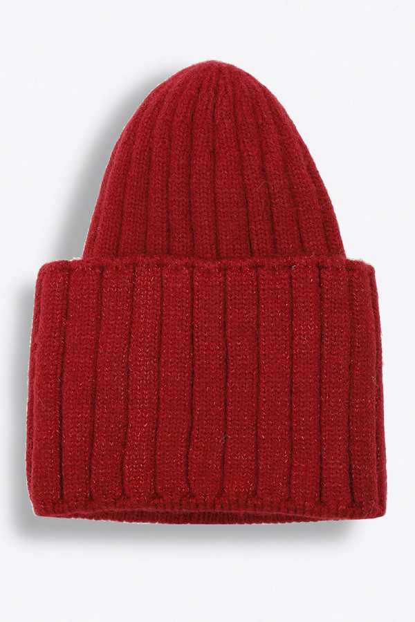 KNITTED CAP PLAIN COLOR LUREX