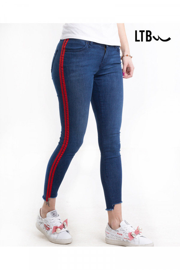 LONIA RED STRIPED JEANS