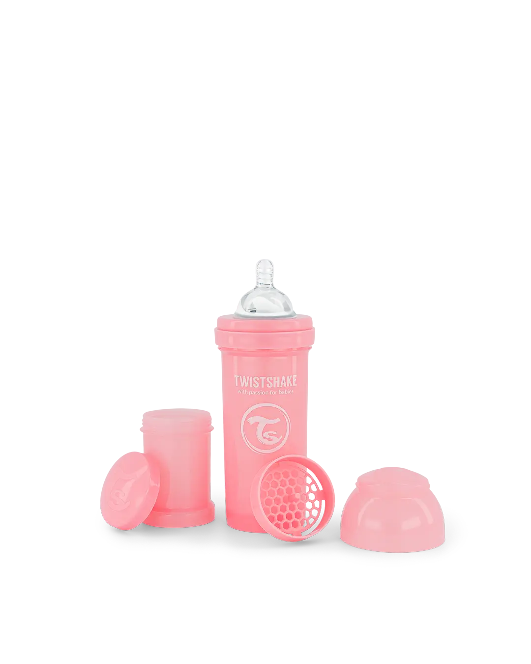 TVISTSHAKE boca Anti-Colic Pastel Pink 260ml