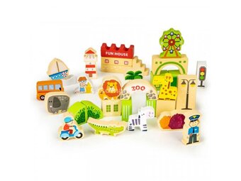 ECO TOYS DRVENE EDUKATIVNE KOCKE CITY ZOO 120 KOMADA