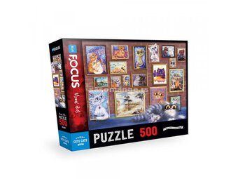 Blue Focus Puzzle 500 delova Simpatične mace