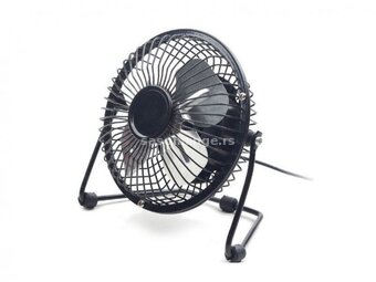 GEMBIRD NF-03 USB 10cm desktop fan, black, METALNI VENTILATOR