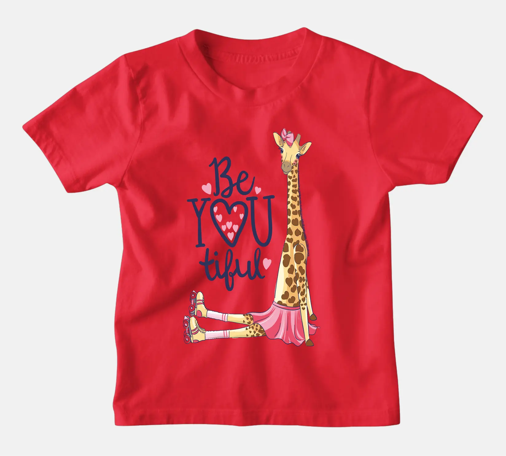 Mafimi Majica za devojčice Žirafa, Crvena