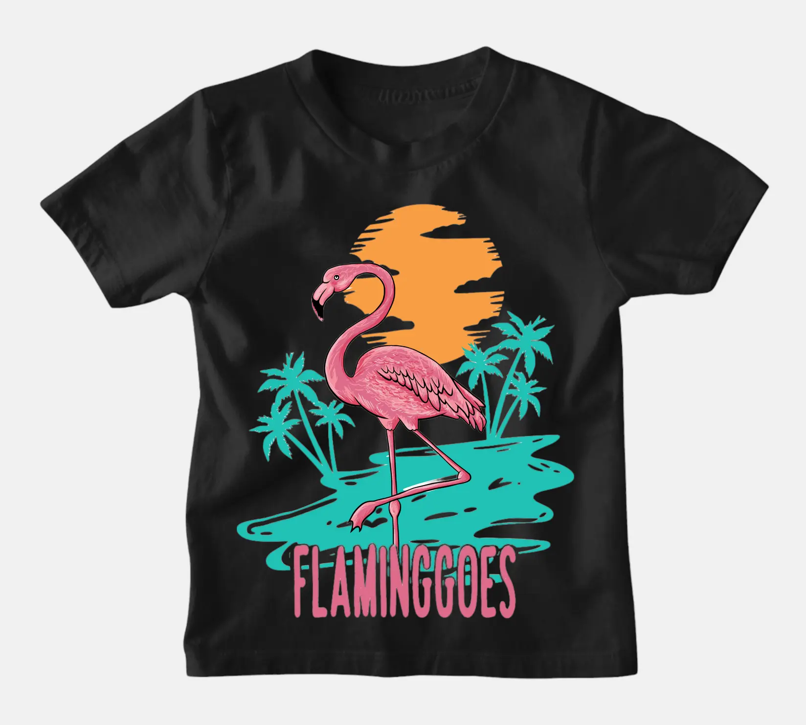 Mafimi Majica za devojčice Flamingo, Crna
