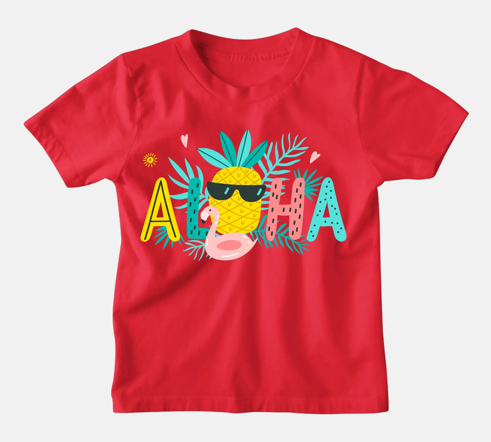 Mafimi Majica za devojčice Aloha, Crvena