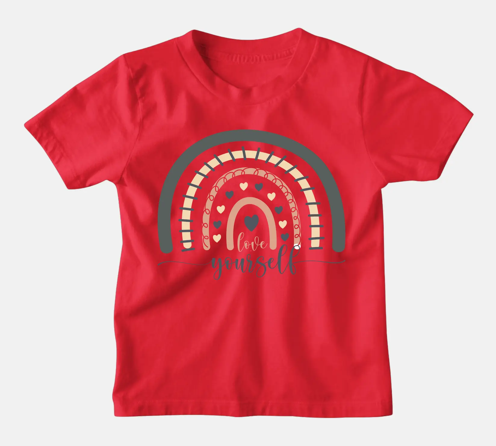 Mafimi Majica za devojčice Rainbow, Crvena