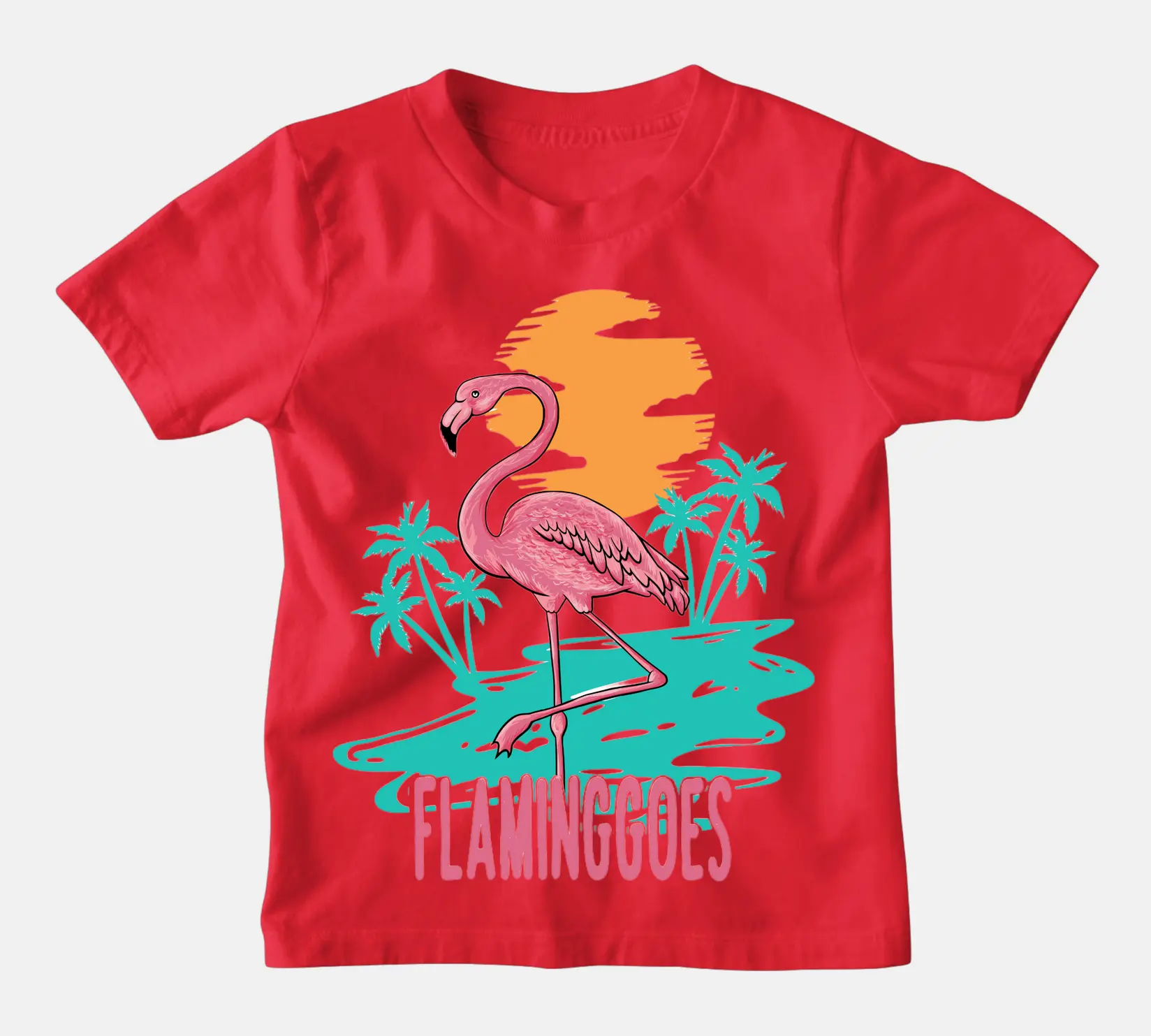 Mafimi Majica za devojčice Flamingo, Crvena