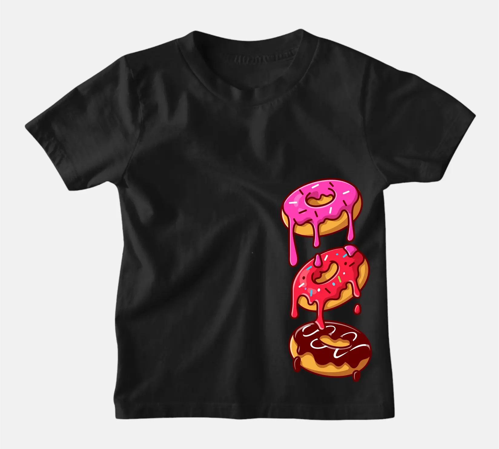 Mafimi Majica za devojčice Donuts, Crna