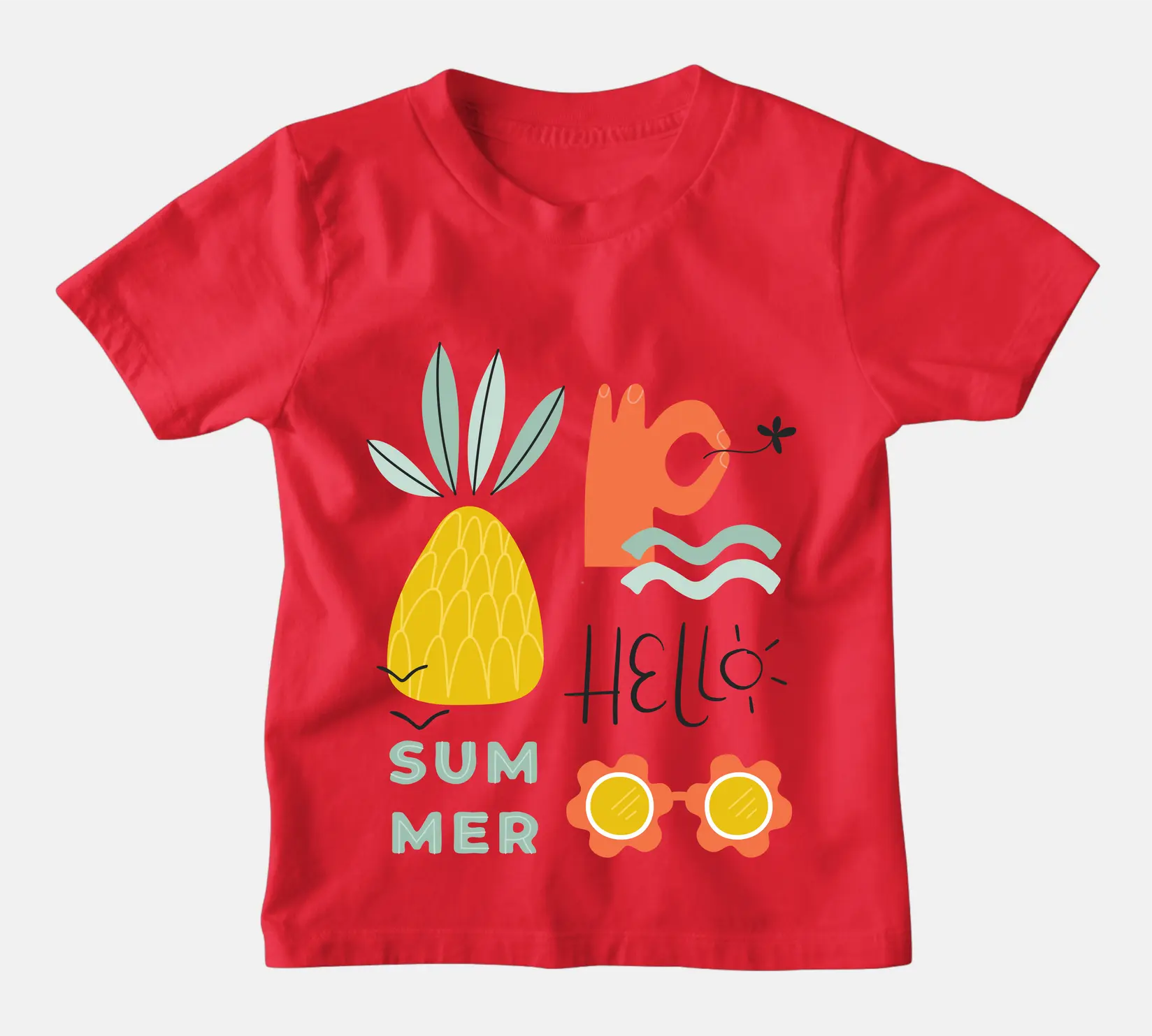 Mafimi Majica za devojčice Hello, Crvena