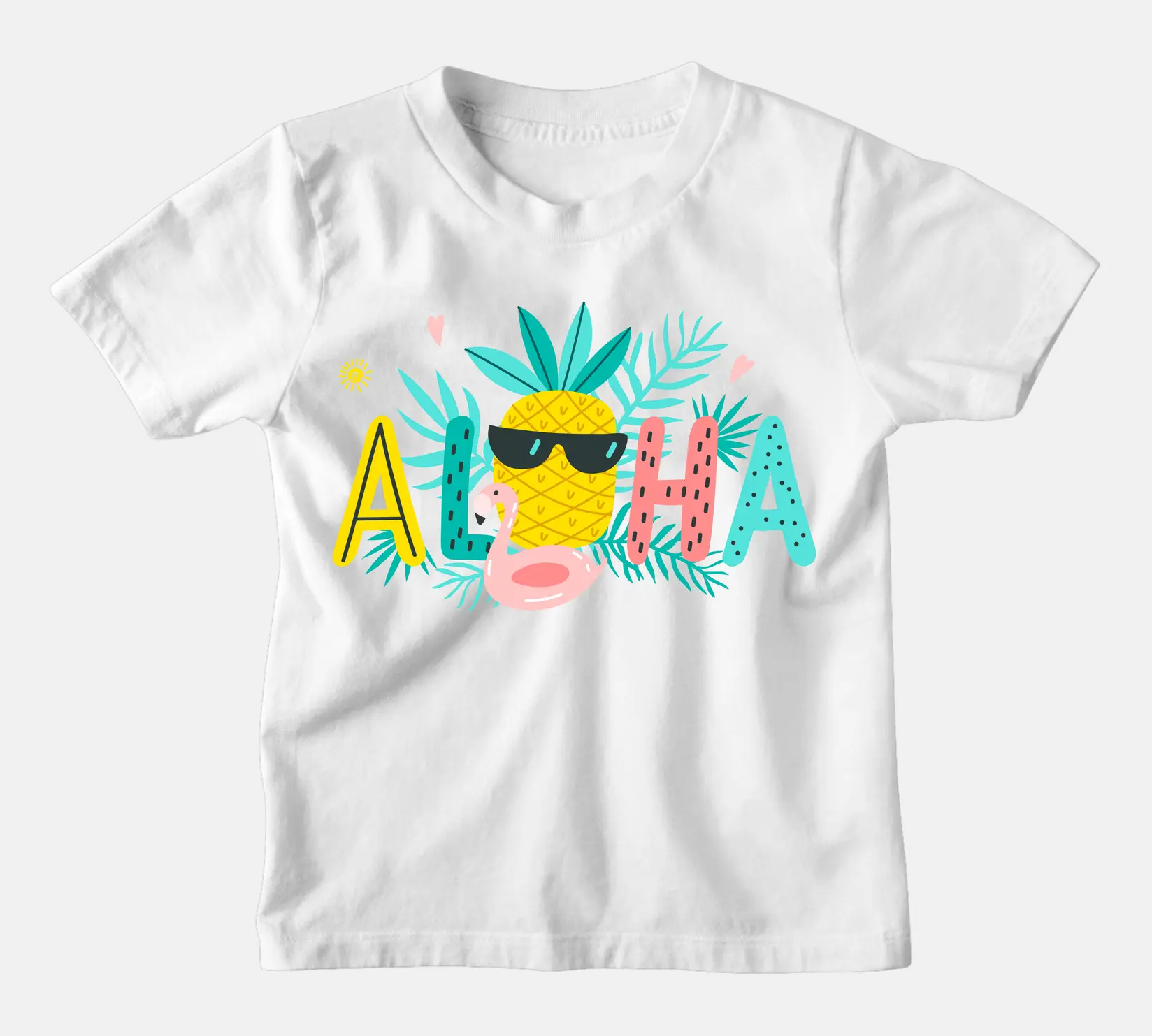 Mafimi Majica za devojčice Aloha, Bela