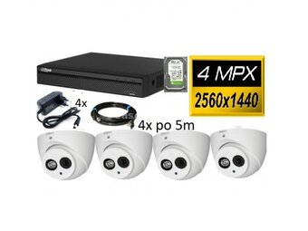 DAHUA SET 4 KAMERE AUDIO!!! 4 mpx + DVR FULL HD 2TB