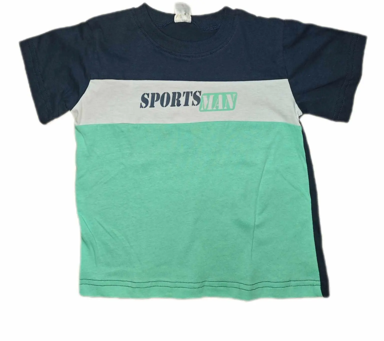 Dule i Neli Majica za dečake Sportsman, Teget-belo-zelena