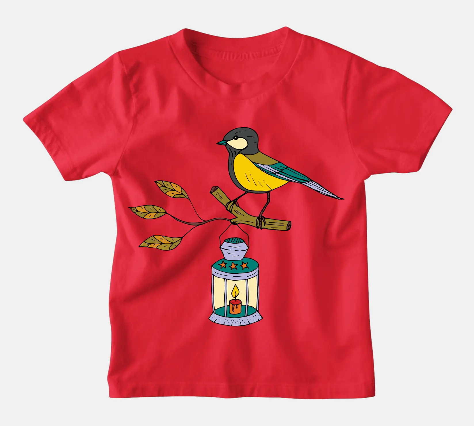 Mafimi Majica za dečake Bird, Crvena